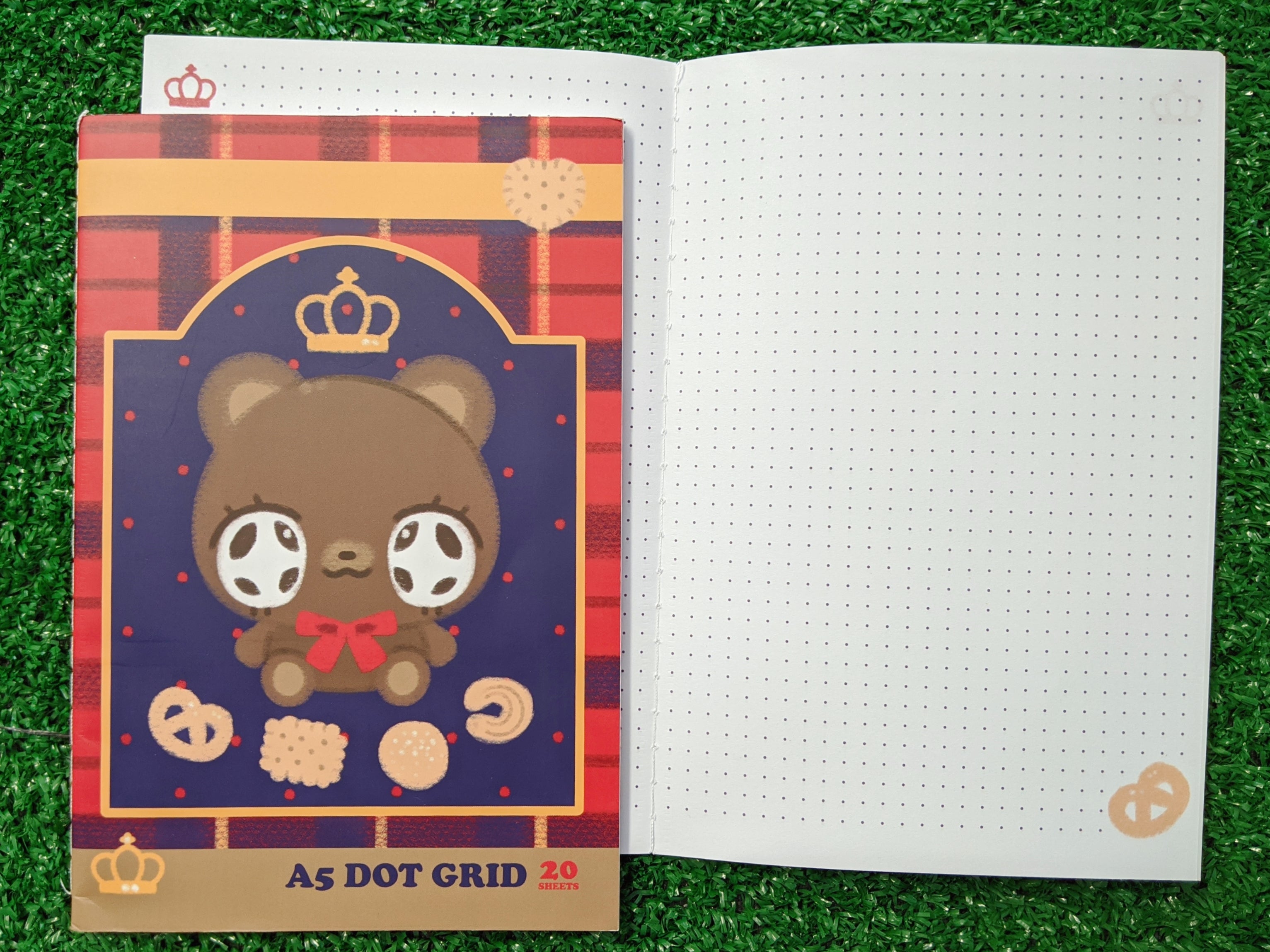 royal butter cookie teddy bear notebook – medium mushroom