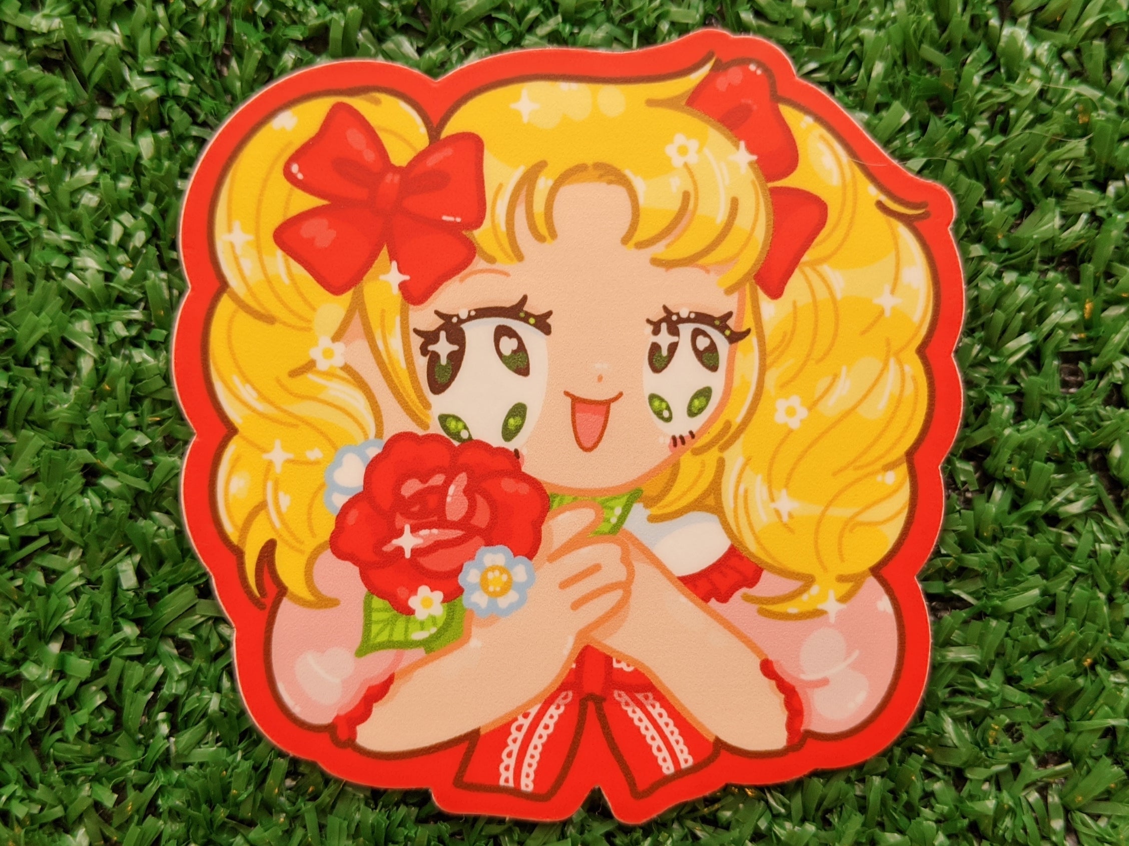 candy candy waterproof sticker – medium mushroom